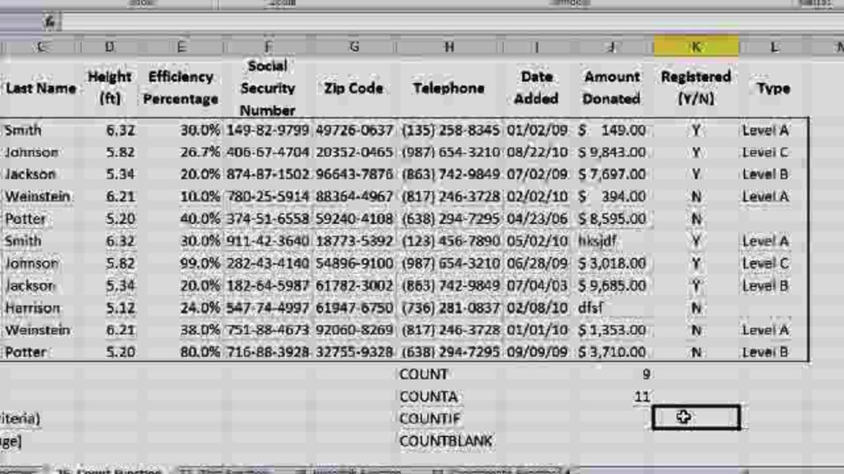 What Are Count Functions In Excel Howcast