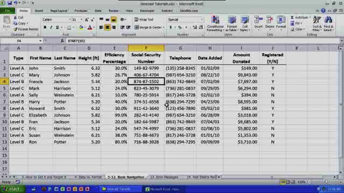 How to Navigate Cells, Rows & Columns in Excel - Howcast